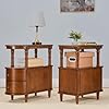 Amazon.com: PADMA HOUSE Set of 2 Solid Wood End Table with 2 Drawers ...