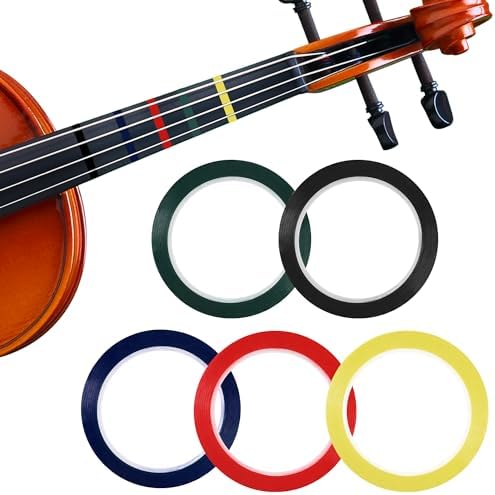 Amazon.com: 5 Rolls Violin Fingering Tape 49.2feet/15m 5 Colors Violin ...