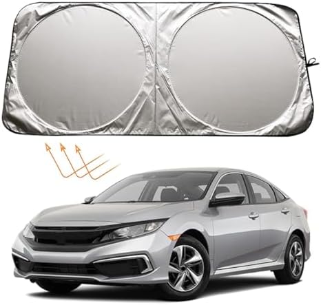 Amazon.com: XHRING Windshield Sun Shade Sunshade for Honda Civic 2026 ...