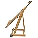 Artina Artist Easel Bordeaux Wooden H-Frame Art Easel with Wheels ...