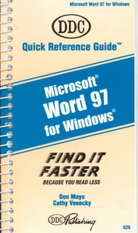 Amazon | Microsoft Word 97 for Windows: Ddc Quick Reference Guide ...