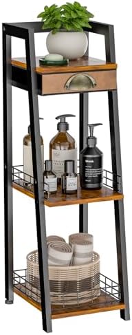 Amazon.com: keomaisyto 3-Tier Slim Bathroom Ladder Shelf, Bathroom ...