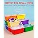 Amazon.com - GAMENOTE Multicolor Storage Bins with Lids - 5 Qt 6 Pack ...