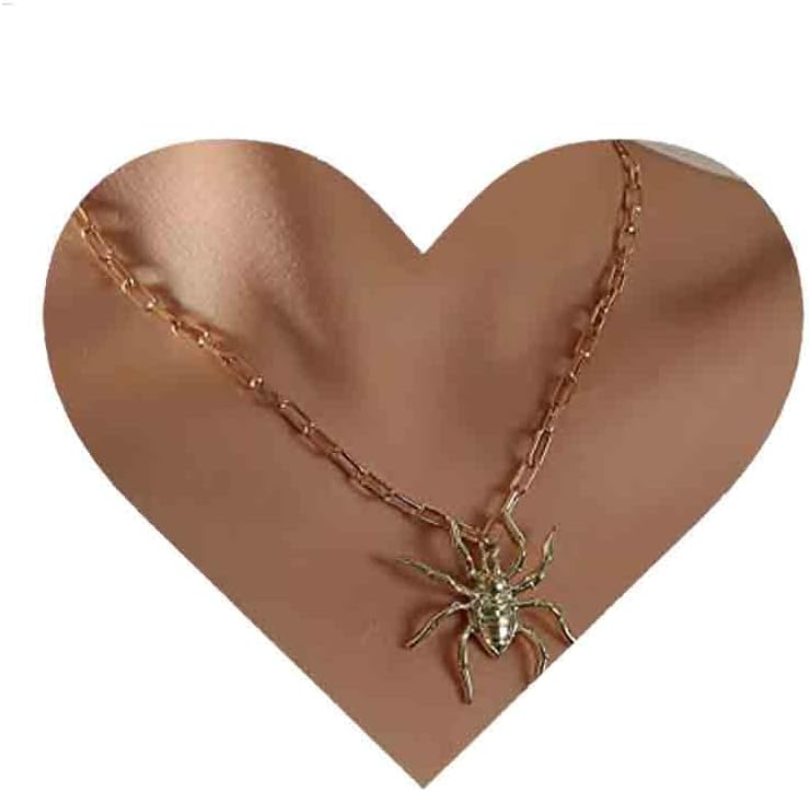 Amazon.com: Allereyae Vintage Spider Pendant Necklace Punk Spider ...