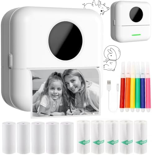 ANTREATU Mini Printer for iPhone Sticker Printer Machine for Android ...