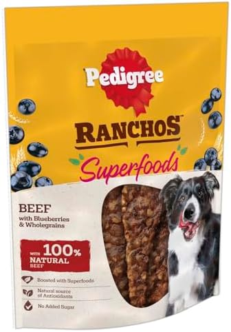 PEDIGREE Ranchos Superfoods Dog Treats with Beef 7x70g : Amazon.co.uk ...
