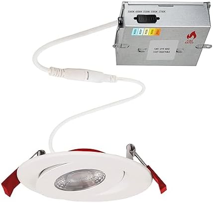 WAC Lighting Lotos 6in Fire Rated LED Round Adjustable 5-CCT Selectable ...