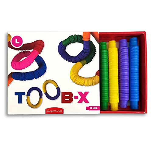 JUEGACONMIGO TOOB-X Pop Tubes Sensory Toy, Colorful Fidget Toys, Fidget ...