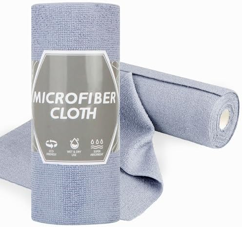 Wowlela Microfiber Cleaning Cloth Roll 40 Sheets, Multifunctional ...