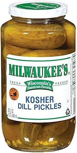 Amazon.com : Milwaukee's Kosher Dill Pickles, 32 oz. (Pack of 12 ...