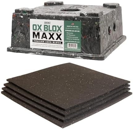 Amazon.com: OX BLOX MAXX Trailer Jack Block for 9" Round Feet and 4 ...