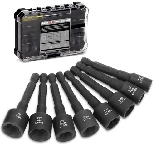 Snapklik.com : 9-Piece Hex Bolt Extractor Set, Easy Out Lug Nut Remover ...