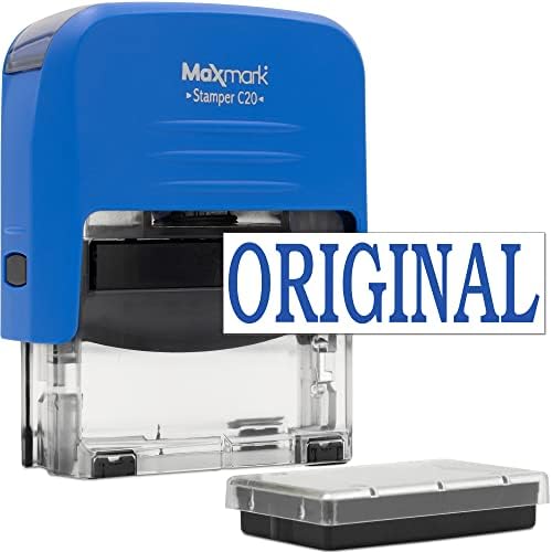 Amazon.com : Original Self Inking Stamp, Printer 20 with 2 Pads - Blue ...