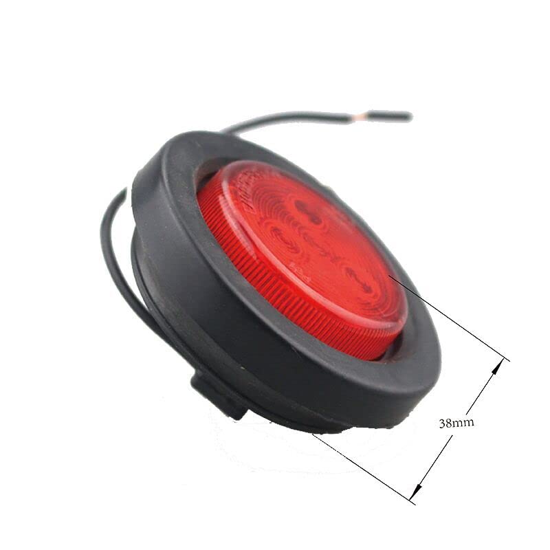 Snapklik.com : NEWSUN Twins 2 Red Round High Bright LED Trailer Lights ...