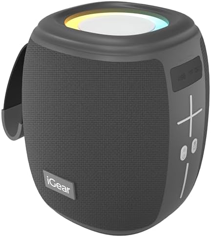 iGear Roll 10W Portable Bluetooth Speaker - Immersive 360-Degree Surround Sound, RGB Lights ...