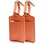 Flintronic 2 Pcs Luggage Tags, Leather Baggage Labels, Suitcase Name ID Card Tag Set, Leather ...