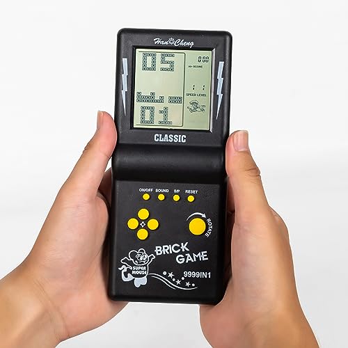 Desyeryamimi Handheld Brick Game Console,3.5-inch Large Screen Black ...
