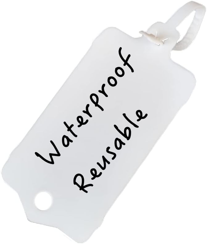 Amazon.com : 100pcs Reusable Blank Plastic Tags Ties Key Tags 1.45"*2. ...