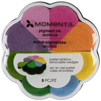 Amazon.com: Momenta Removable Wedges Pigment Ink Pad - Pastel Rainbow ...