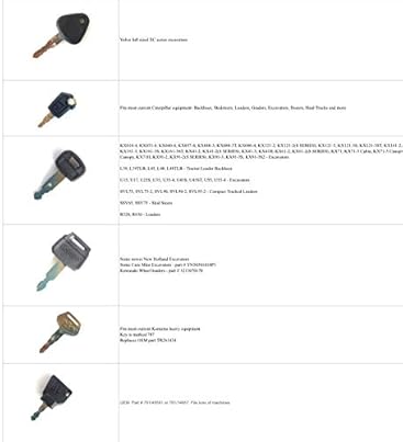 Agricultural, Construction Machinery 10 Piece Ignition Key Set, For ...