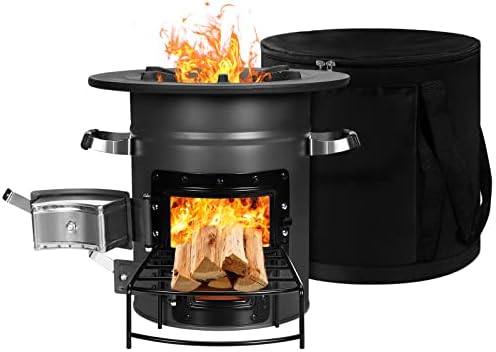 Amazon.com: Onlyfire Camping Rocket Stove Outdoor Portable Wood Burning ...