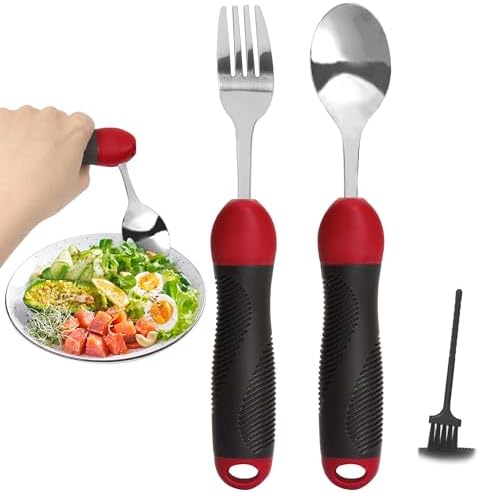 Amazon.com: Adaptive Utensils for Disability Gadgets Swivel Fork Spoon ...