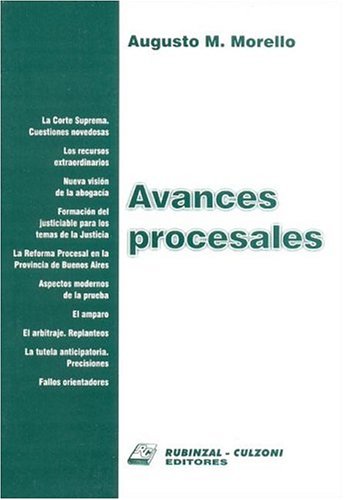 Avances Procesales (Spanish Edition): Augusto Mario Morello ...