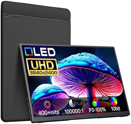 Amazon.com: VOKENSU Portable Monitor OLED 4K 3840×2400, 14" Ultra Slim ...