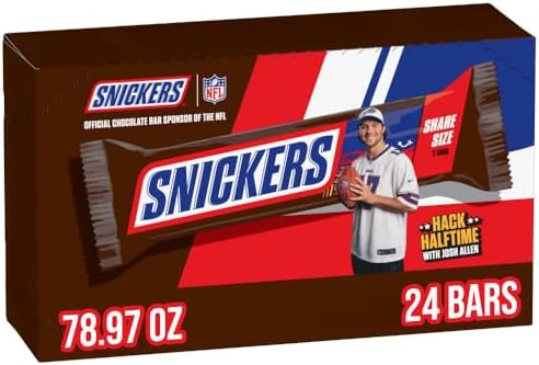 Amazon.com: SNICKERS Barras de chocolate con leche de caramelo, paquete ...