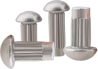 IIVVERR ￠2 ￠2.5 ￠3 Knurled Aluminum Rivets GB827 Aluminum Sign Rivets nameplate Rivets (1,000 ...