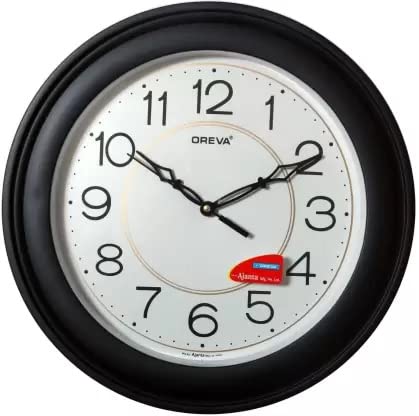 Buy OREVA Plastic Wooden Look Round Shape Simple Wall Clock (30 x 4.5 x ...