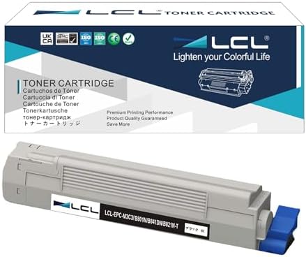 Amazon | LCL OKI用 EPC-M3C1 EPC-M3C3 B801N B841DN B821N-T 10000ページ (1パック ブラック) 互換トナーカートリッジ ドラムなし ...