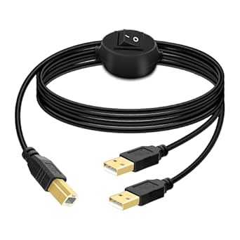 Amazon.com: GELRHONR USB B Printer Cable Splitter, USB B to USB A ...