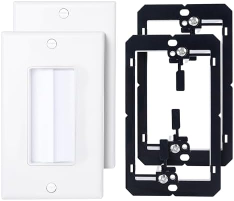 Cable Matters 2-Pack 1-Gang Wall Cable Pass Through, Cable Wall Plate ...