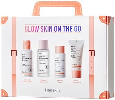 Amazon.com: Hanskin Glow Skin On The Go Kit, Set of 4, Essential Travel ...