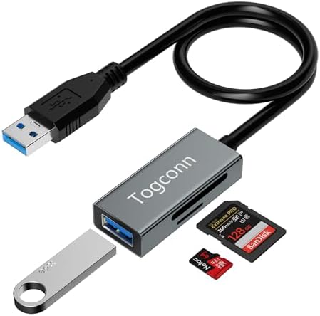 Amazon.com: SD Card Reader 3 in 1, SD/TF Card Reader and USB A Female ...