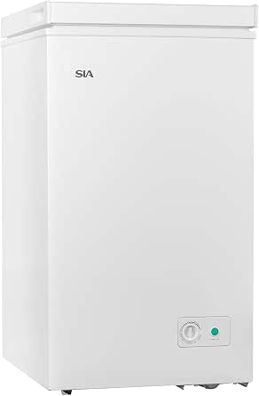 SIA SCF92WE Freestanding 92L White Chest Freezer, 47cm Wide, Narrow ...