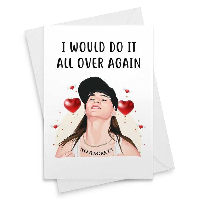 Amazon.com: Funny No Ragrets Card - I Would Do It All Over Again Funny ...