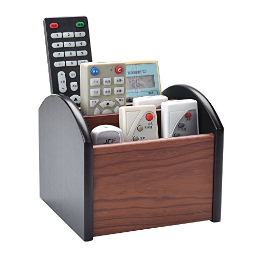 Snapklik.com : Siveit Wooden Desk Organizer, 4 Compartment Revolving ...
