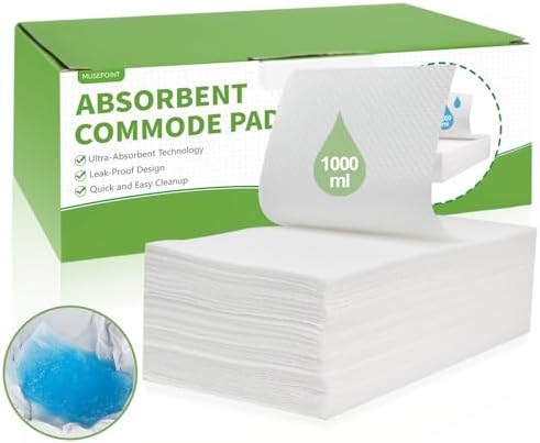 Amazon.com: MUSEPOINT 90 Pack Super Absorbent Commode Pads, Bedside ...
