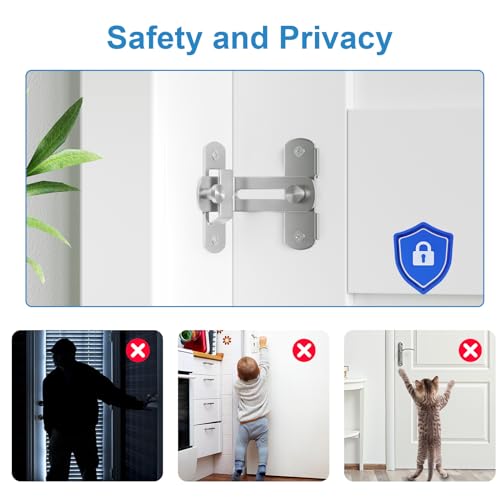 Snapklik.com : SMARTSTANDARD Barn Door Lock, 90 Degree Sliding Door ...