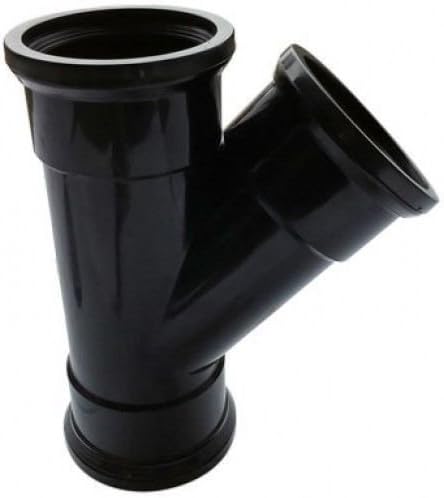 110MM Push Fit 90 Degree Treble Socket Tee Branch - Black Soil Pipe and ...