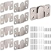 4 Pairs Interlocking Flush Mount Bracket Picture Hanging Hooks ...