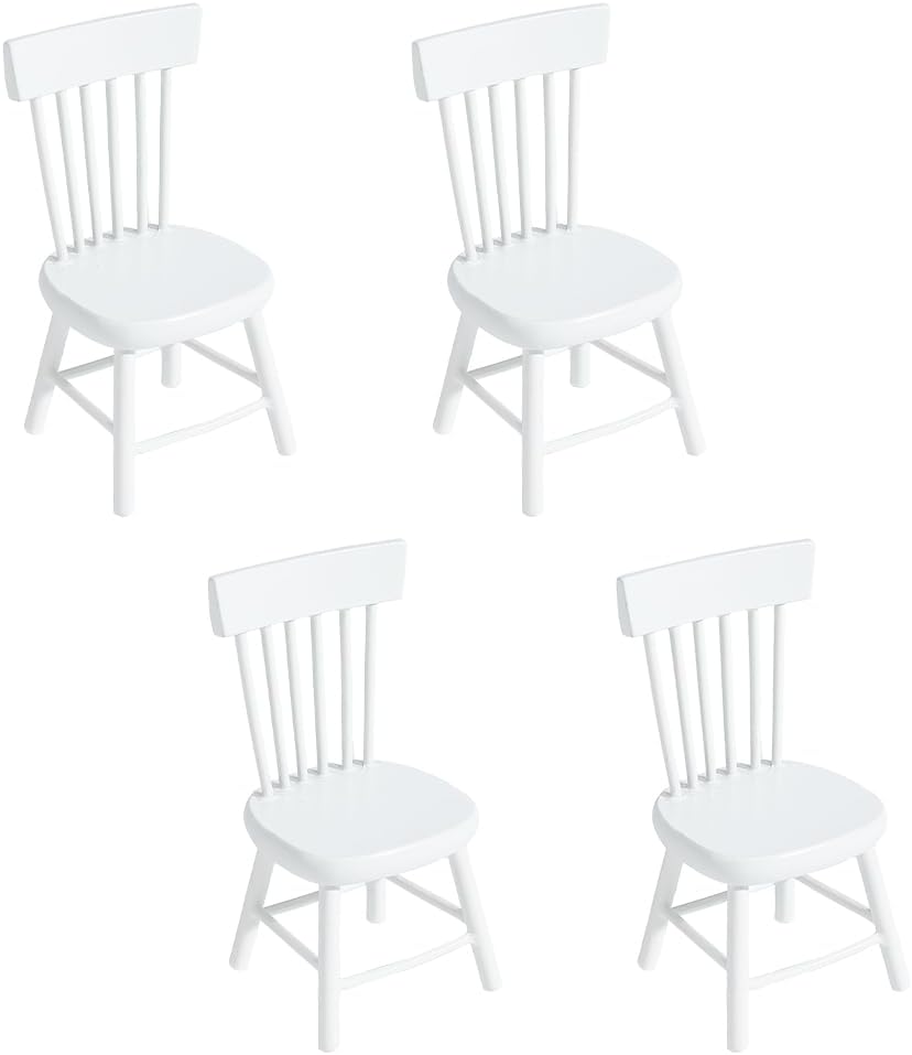 Amazon.com: PH PandaHall 4pcs Minihouse Furniture Chairs 1/12 Miniature ...