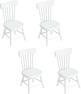 Amazon.com: PH PandaHall 4pcs Dollhouse Furniture Chairs 1/12 Miniature ...
