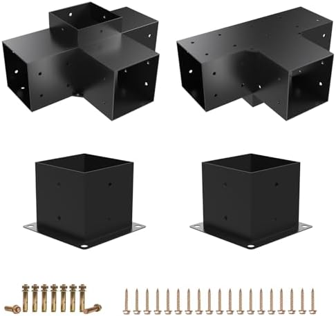 Amazon.com: 2pcs Heavy Duty Pergola Corner Brackets, LAVANE Extension 3 ...