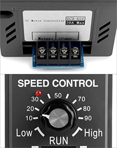 Snapklik.com : DC Motor Speed Controller, DC 9V-60V 20A PWM Brush Motor ...