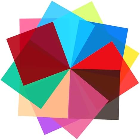 Amazon.com : 12pcs Gel Light Filter Color Correction Colored Overlays ...
