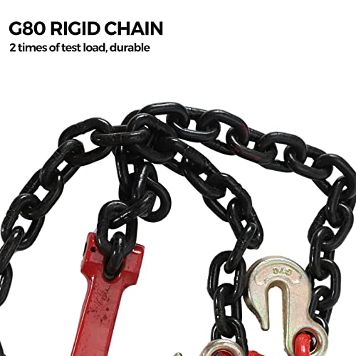 Snapklik.com : Gooeap G80 Tow Recovery V Chain W/ 3/8 X 2Legs