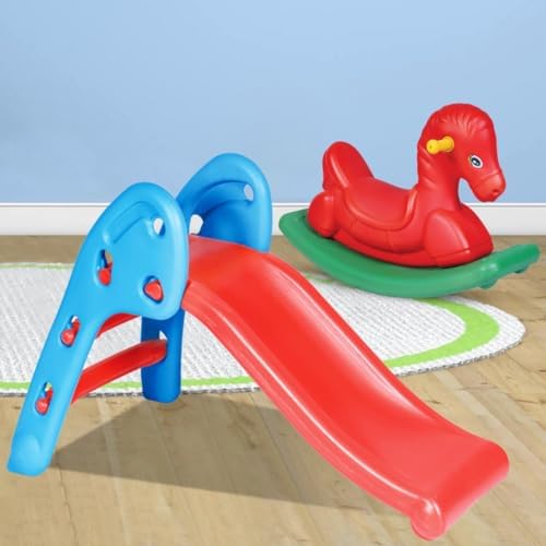 Playgro Combo Pack My First Slide & Colt Ride-On Rocker Toys for Kids ...